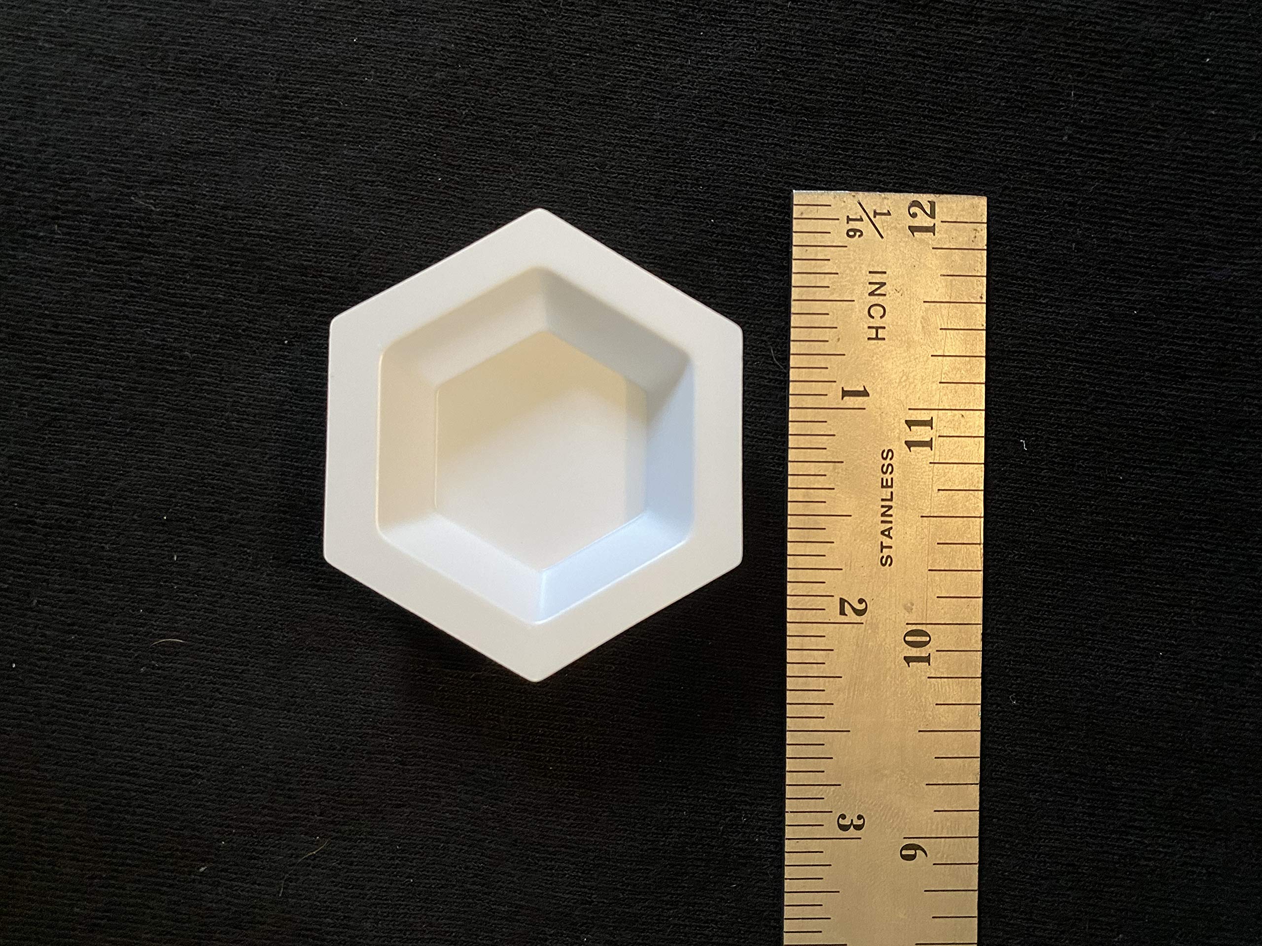 Hexagonal Weighing Boats, W-H38-WA-50, 38mm, Small, White Anti-Static, Pack of 50