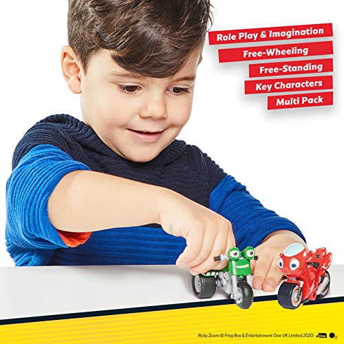 Ricky Zoom & DJ 2 Pack – 3-inch Action Figures – Free-Wheeling, Free Standing Toy Bikes for Preschool Play, Multi