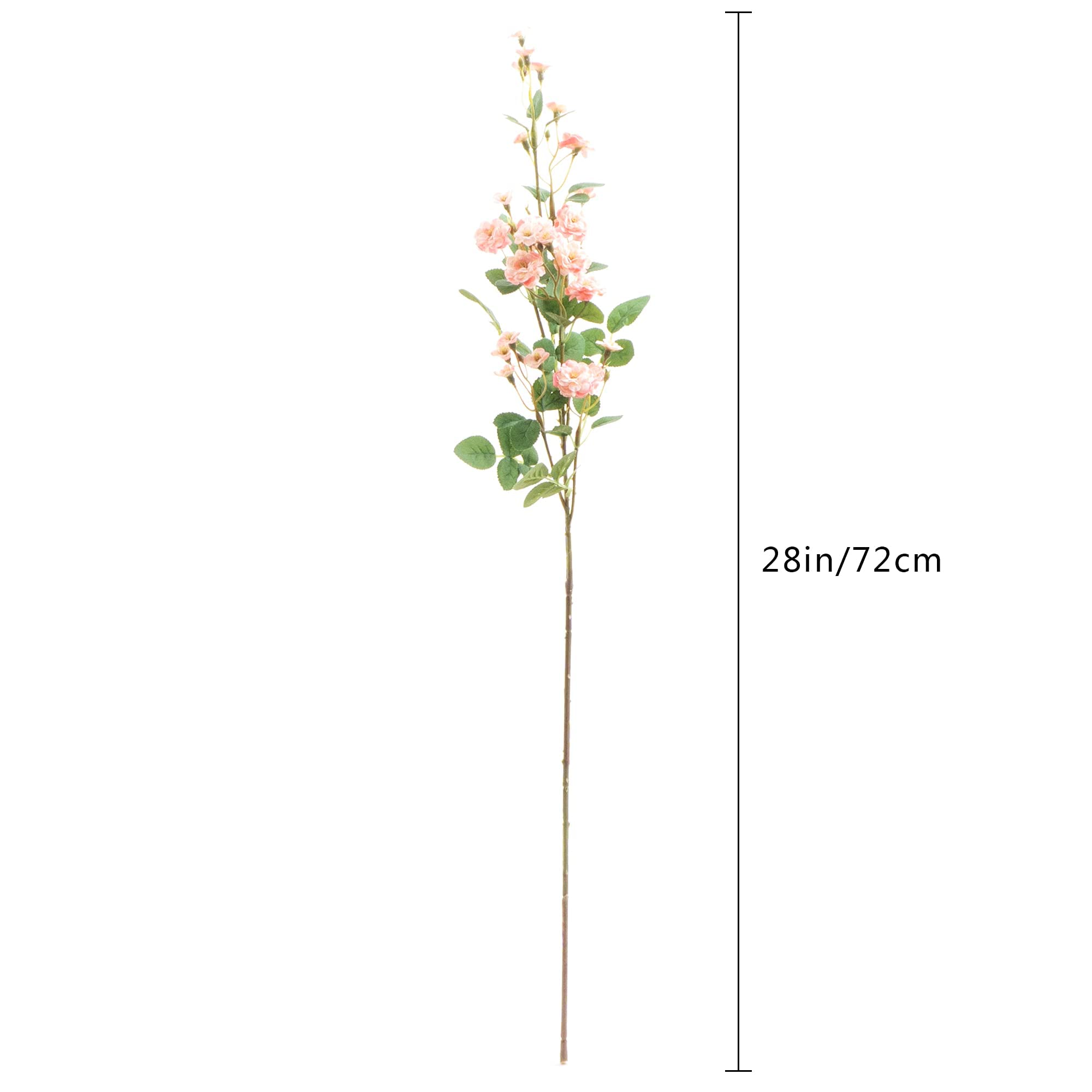 MAIMENG Pink Small Roses,Mini Roses Silk Flowers Set of 6 for Home Decorations Centerpieces Wedding Arrangement Bouquet DIY Floral Decor Autumn Decor with Stems