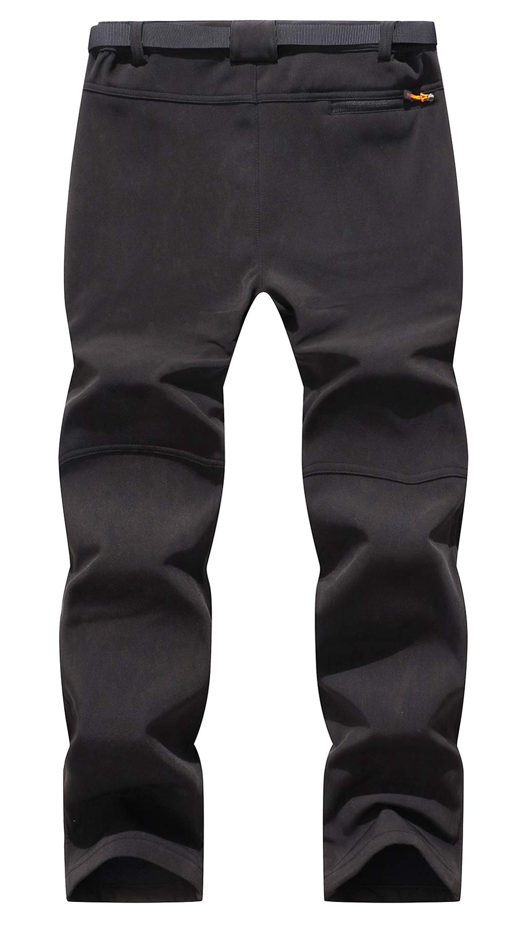 BenBoy Men's Snow Ski Outdoor Waterproof Windproof Fleece Cargo Hiking Pants,AN-SF1602M-Black-M