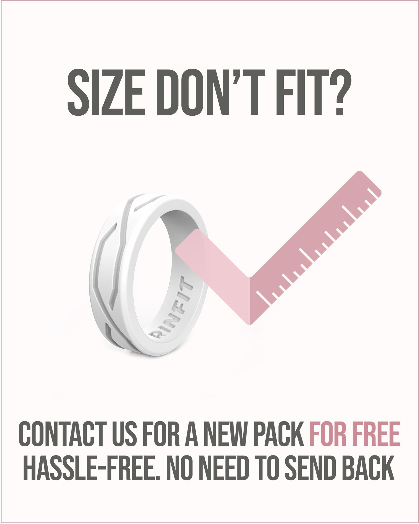Rinfit Silicone Rings for Women - Silicone Wedding Bands Women - Womens Wedding Ring - Stackable Silicone Rings Women Couture - Patented Design - Silver, Size 6