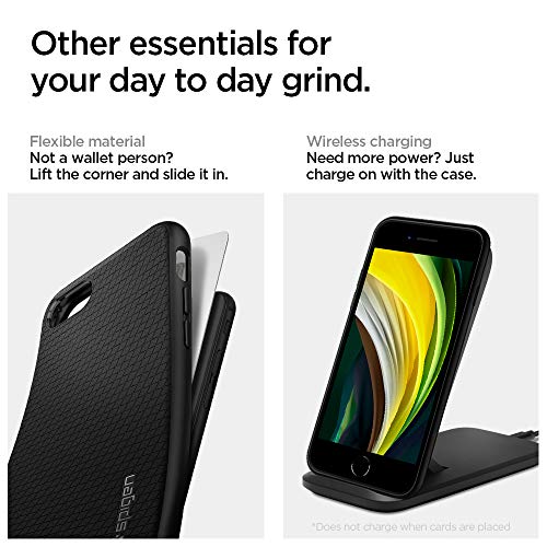 Spigen Liquid Air Armor Designed for iPhone SE 2020 Case/Designed for iPhone 8 Case (2017) / Designed for iPhone 7 Case (2016) - Black