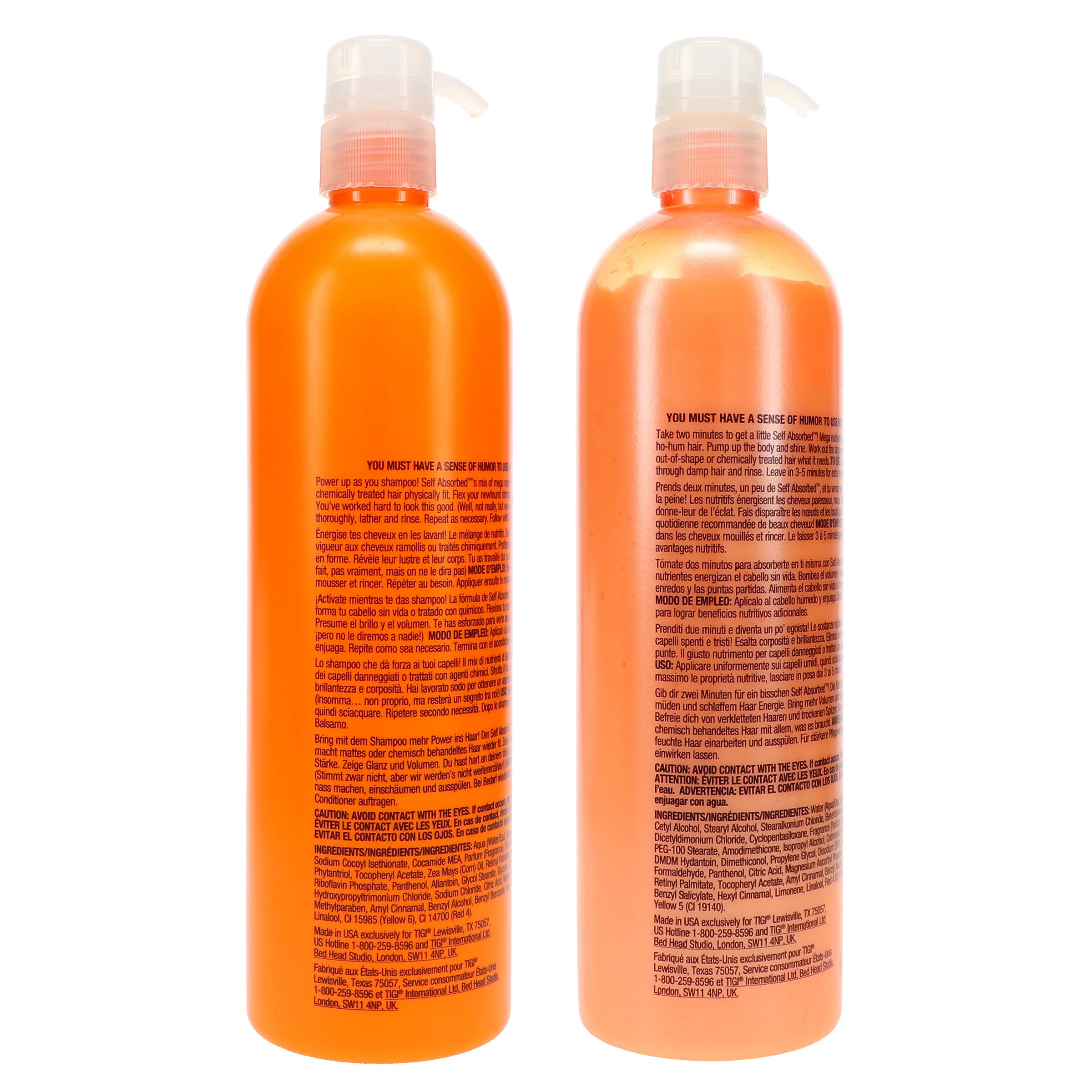 Bed Head Self Absorbed Shampoo and Conditioner Duo 25.36oz/750ml