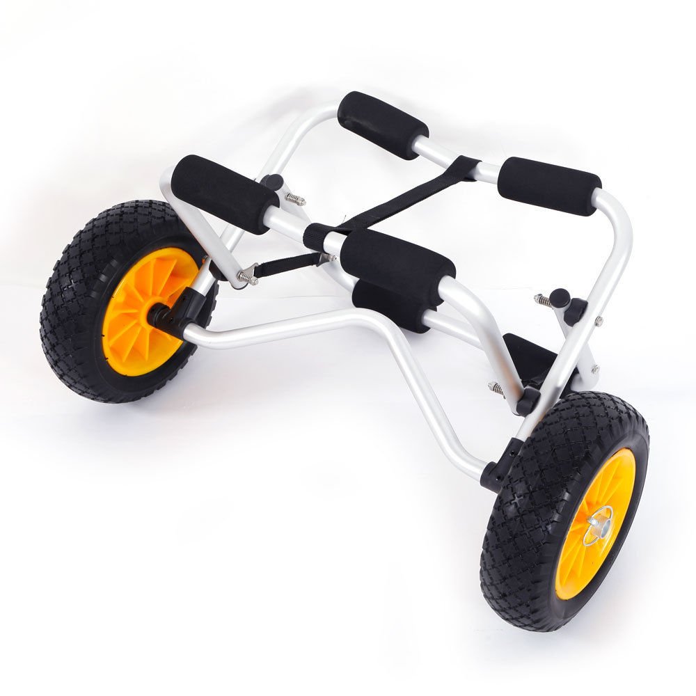 Bend Kayak Canoe Boat Carrier Dolly Trailer Tote Trolley Transport Cart Wheel
