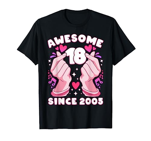 Girl 18th birthday, born 2005, K-pop heart, Saranghae T-Shirt