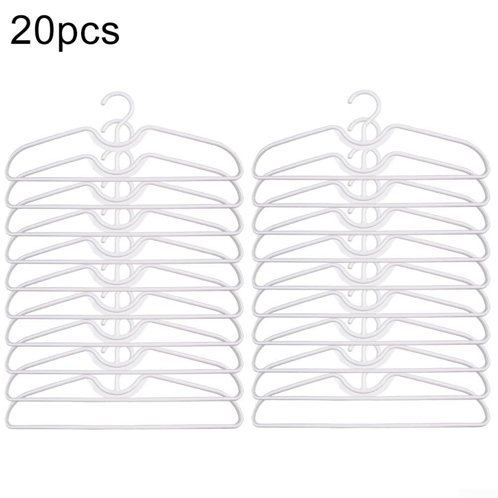 Clothes Hangers Short Neck Design Plastic Hangers Non-slip Short Neck Hanger for Jackets Pants Shirts(20pcs)