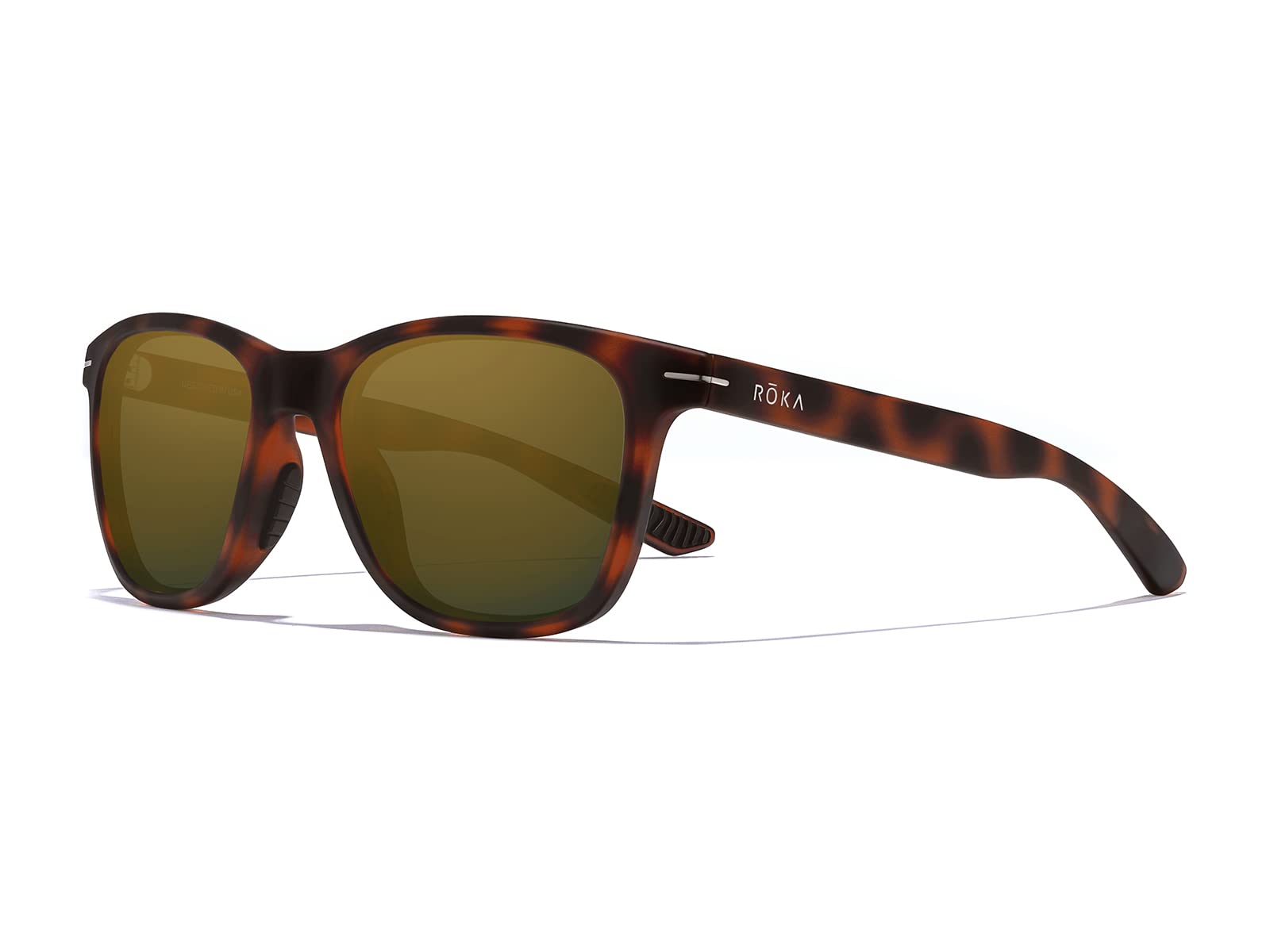 ROKA HALSEY Performance Sunglasses Designed for Sport for Men and Women - Matte Root Beer Frame - Bronze (Polarized) Lens