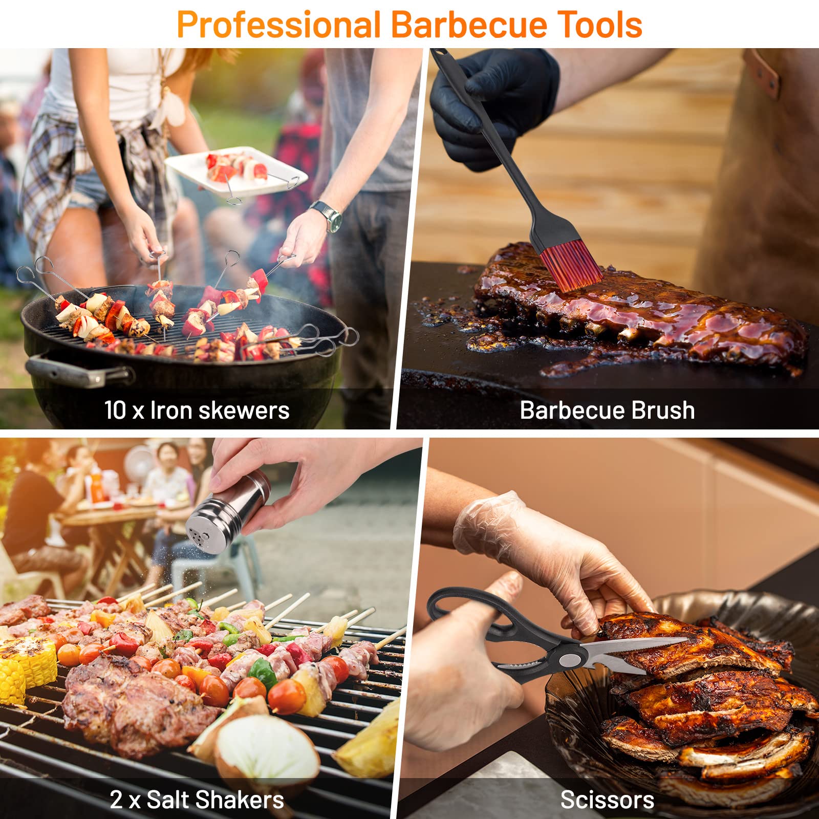 Blackstone Griddle Accessories Kit,41PCS Flat Top Grill Accessories Set for Blackstone and Camp Chef,Professional Stainless Steel Griddle Grill Tools Set for Outdoor BBQ Teppanyaki Camping