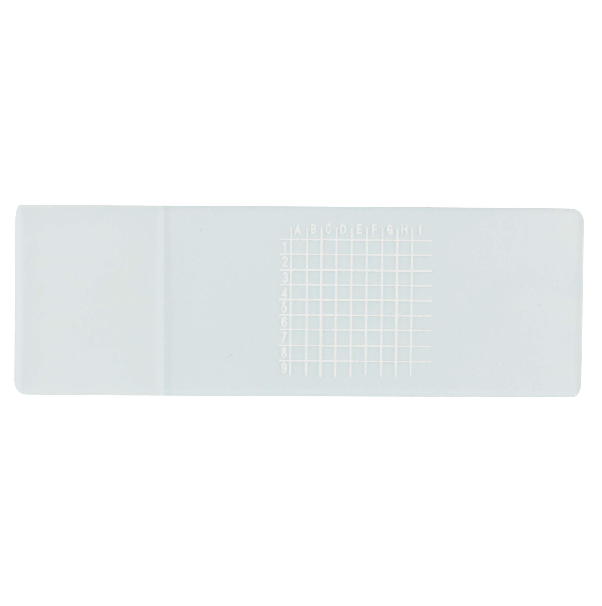 RPI Microscope Grid Slides, 1 x 3 inches, White Imprint, 81 Squares per Slide, 72 Slides per Package, Stain Resistant