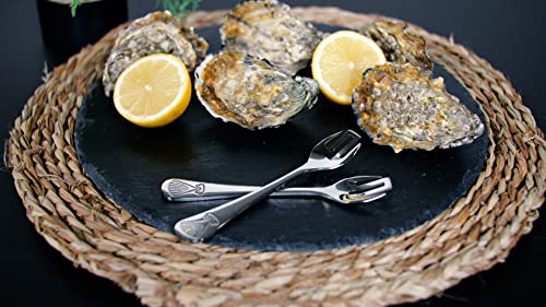 Specialty Oyster Forks Set of 6 Stainless steel 18 10 Center fork crafted into a knife