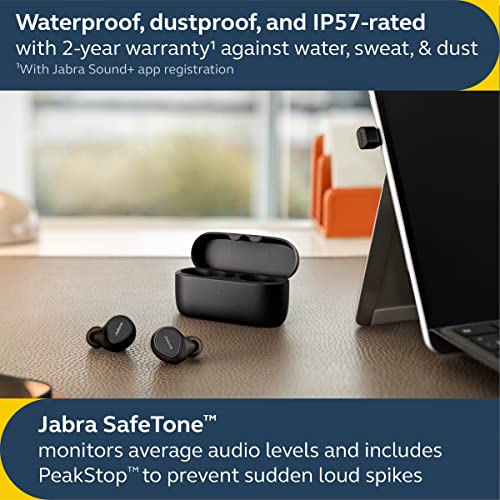 Jabra Evolve2 True Wireless in-Ear Bluetooth Earbuds with Active Noise Cancellation (ANC) and 4-mic MultiSensor Voice Technology - Microsoft Teams Certified, Works with All Other Meeting apps - Black