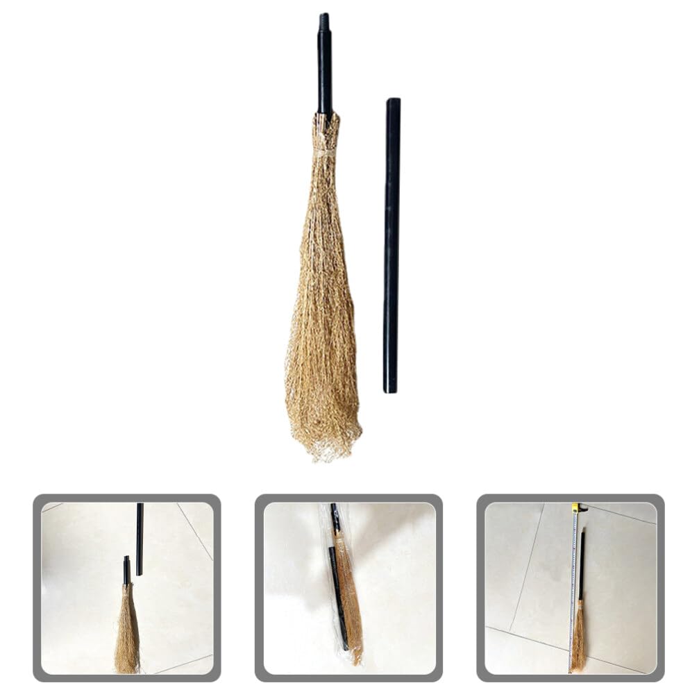 Cabilock Masquerade Witch Broom Wooden Household Model