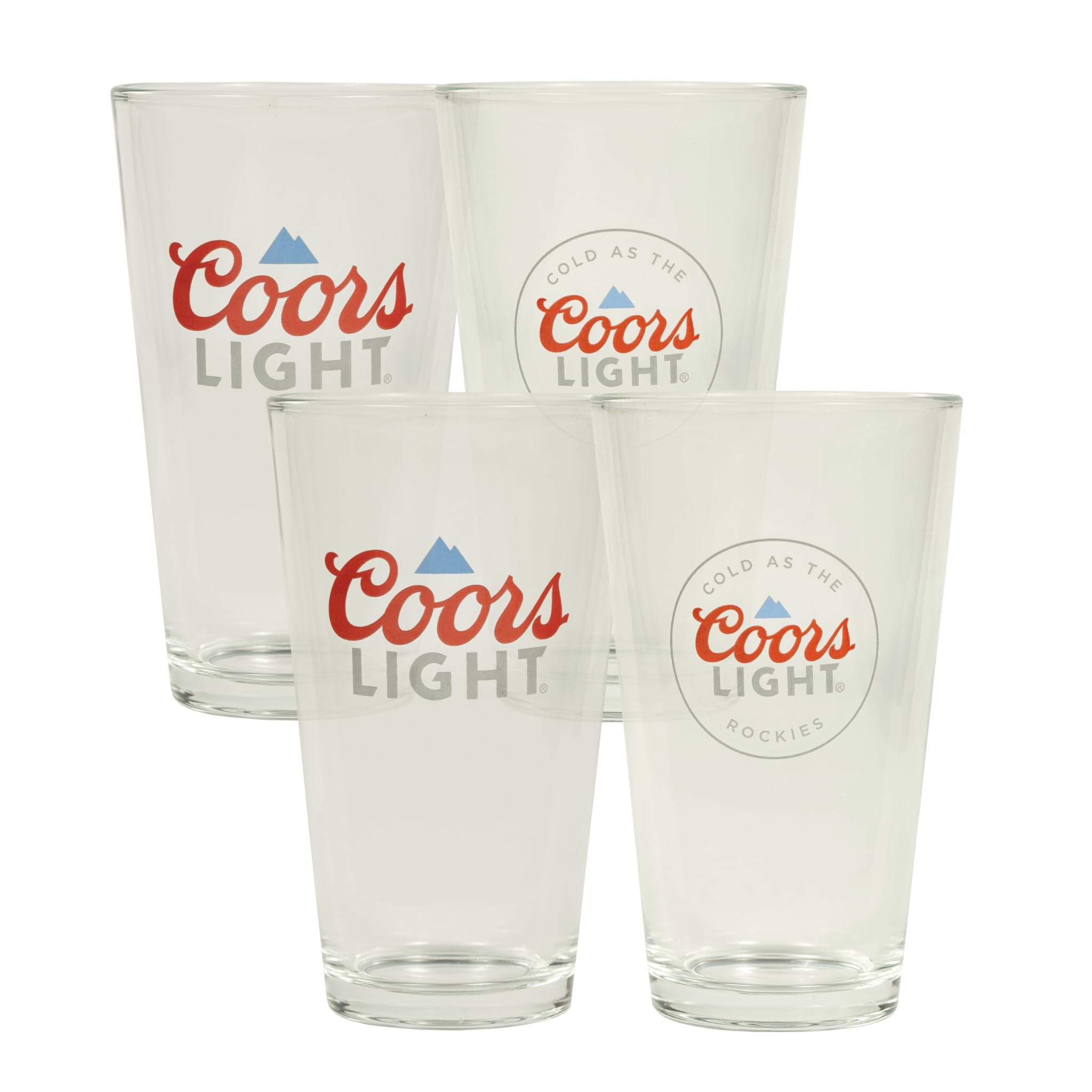 LORD'S ROCKS Coors Light 16oz Pint Glass - Set of 4 Authentically Licensed Compatible