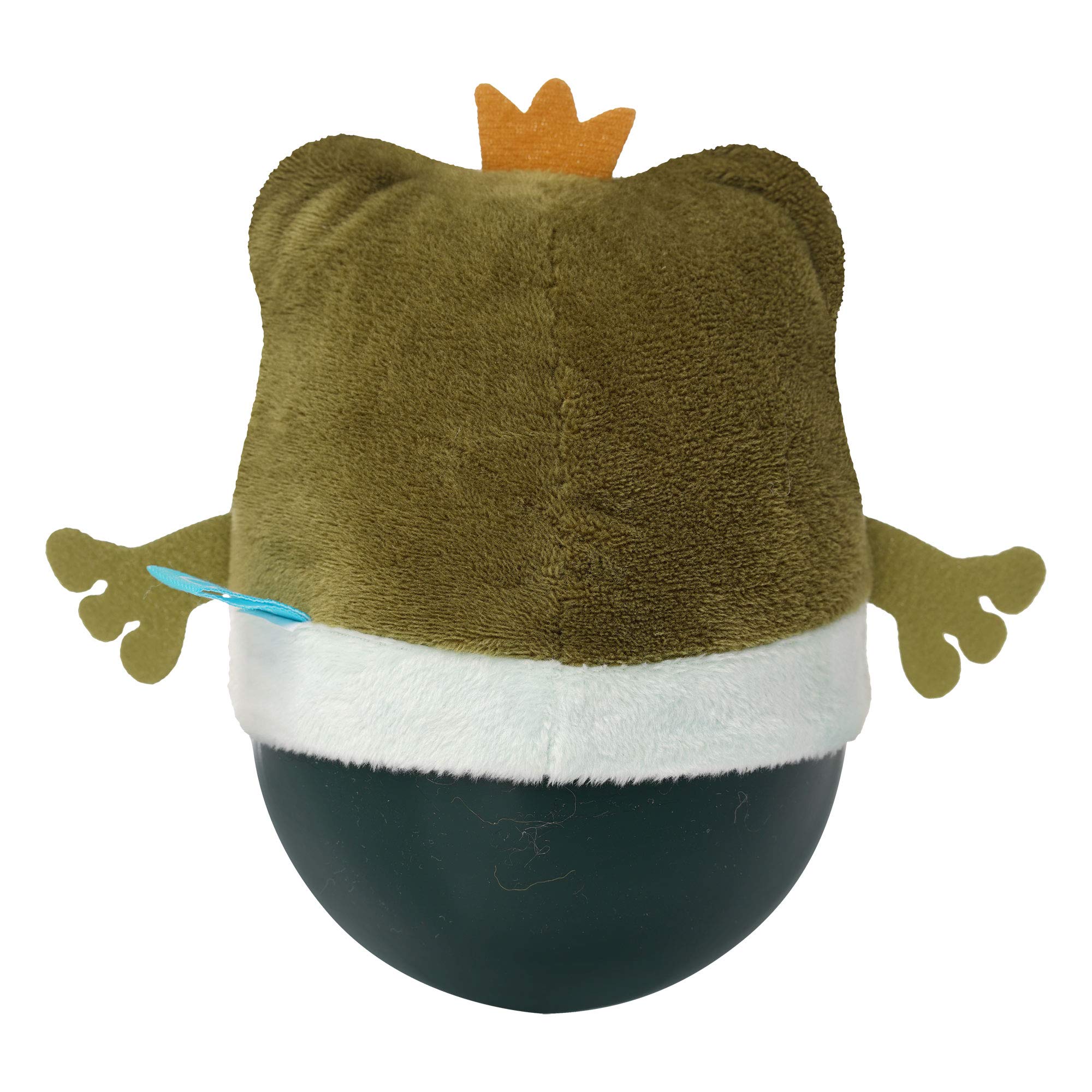 Manhattan Toy Wobbly Bobbly Frog Weighted, Soft Silicone Wobble Ball with Embroidered Plush Baby & Toddler Toy