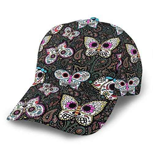 Baseball Cap Tiny Butterfly Sugar Skulls Print Dad Caps Classic Fashion Casual Adjustable Sport for Women Hats