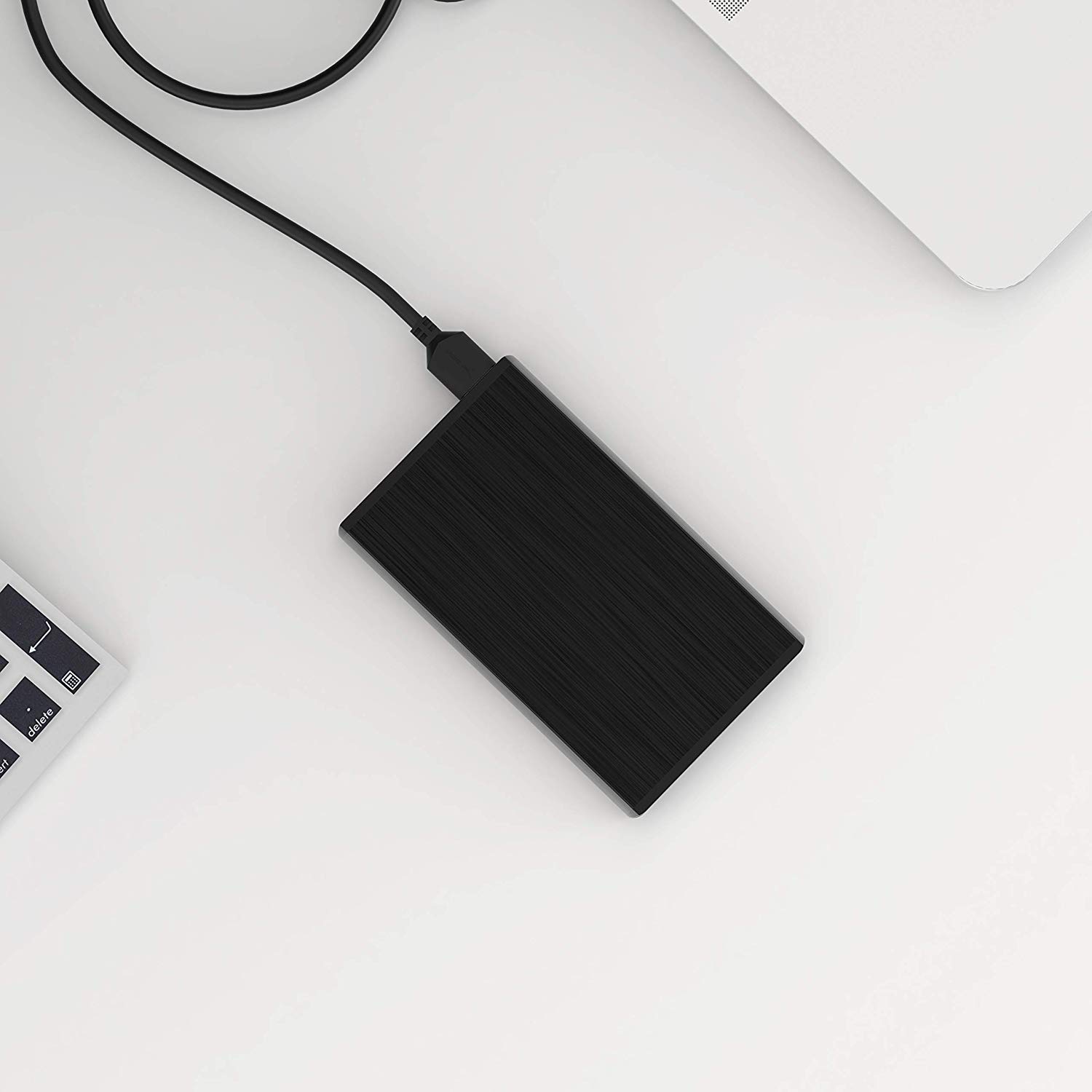 Sabrent Ultra Slim USB 2.0 to 2.5-Inch SATA External Aluminum Hard Drive Enclosure [Black] (EC-UK25)