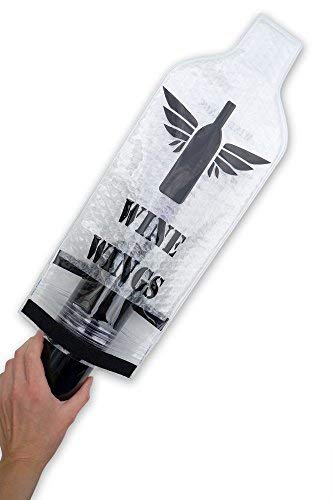 Wine Wings Upgraded 4 Pack Reusable Bottle Protector Sleeve Travel Bag Luggage Leak Safe