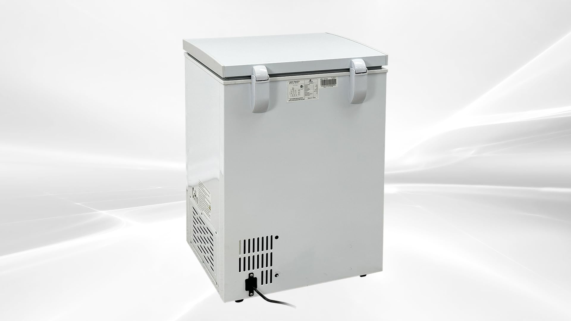 DISCONTINUED Commercial Chest Freezer, Single Solid Lockable Top Lid, All-Purpose Deep Freezer w/Storage Baskets, Lockable Lid 22.6" W 3.5 cu. ft. Ice Cream, CSA White