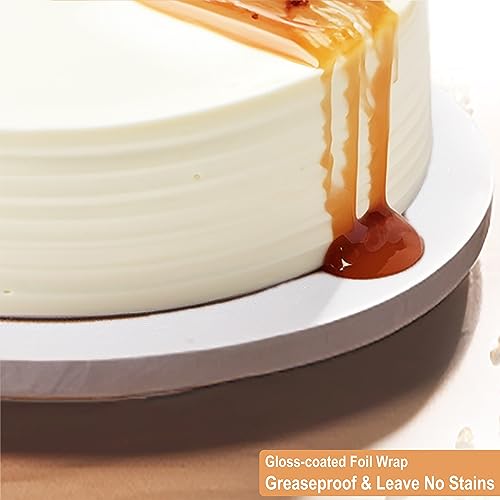 BOARDS+ 12 Pack Cake Drums in 2 Sizes (10, 12 Inch) & in 3 Colors (White, Black, Gold) | 1/2" Thick Cake Board Rounds, Sturdy & Greaseproof | Free Prop Up Tools | Perfect for Heavy/Tiered Cakes