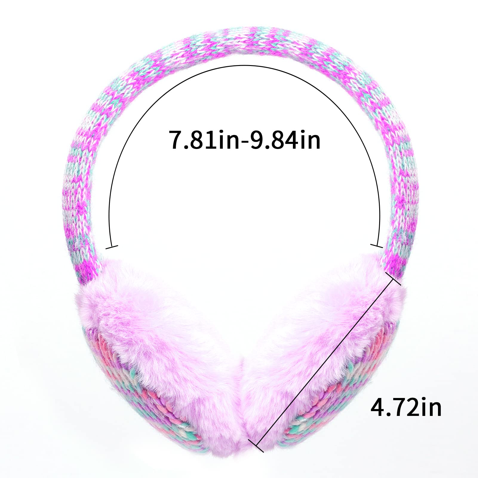 BUTITNOW Kids Knit Earmuffs Soft Plush Comfortable Winter Outdoor Ear Warmers for Boys Girls Age 4-16 Years