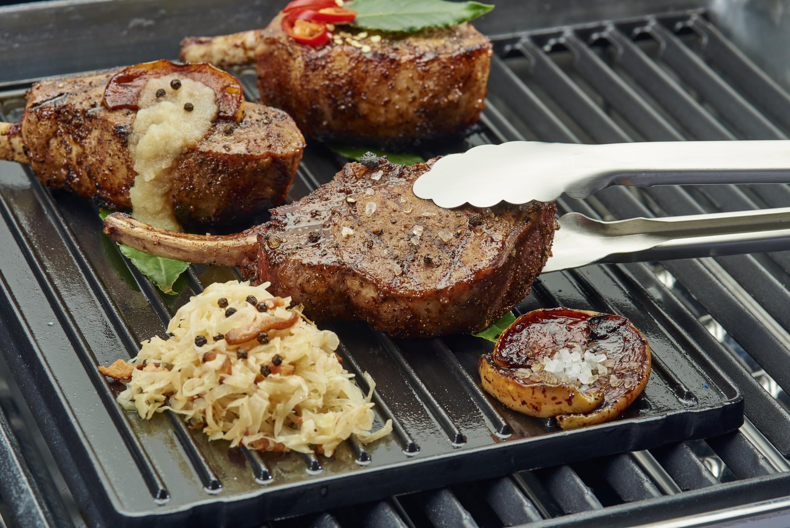 GrillPro 91212 Universal Cast Iron Griddle, 13-Inches X 9.25-Inches, Black