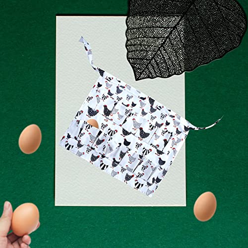 Egg Collecting Apron Chicken Egg Apron for Fresh Eggs Holder Deep Pocket Gifts for People with Chickens Coop Accessories for Housewife