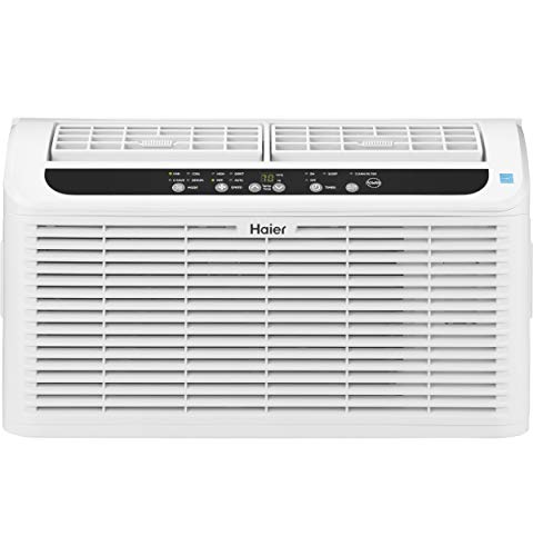 Haier 6,200 BTU Ultra Quiet Window Air Conditioner for Small Rooms and Bedrooms, Control Using Remote, 6K Window AC Unit, Easy Install with Included Kit, White, Energy Star