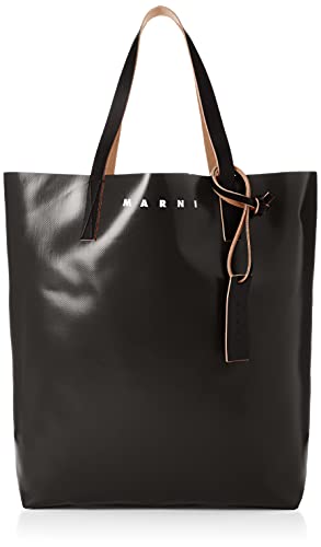 Marni SHMQ0000 SHOPPING BAG Tote Bag, Black + Royal+Black