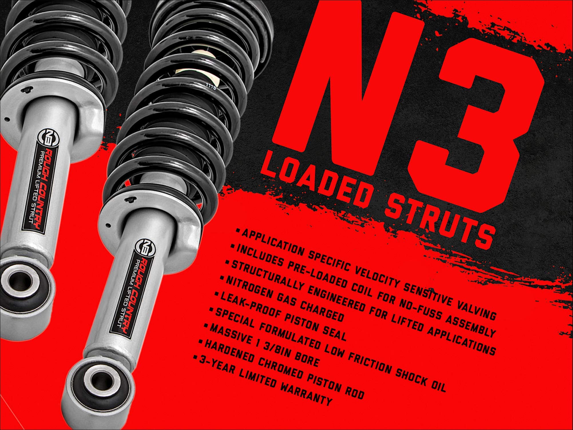 Rough Country 2.5" Lift Kit w/N3 Struts for 2004-2008 Ford F-150 4WD - 57031