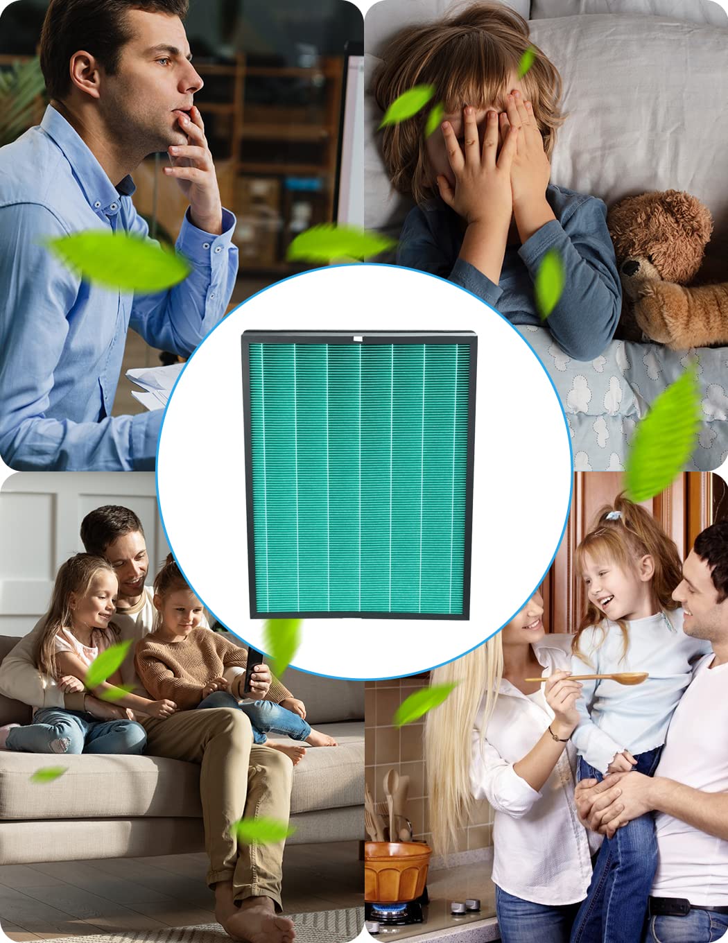 BBT BAMBOOST Air Purifier Filter Replacement Fit for Coway Airmega 230/240, 2-in-1 Airmega Max2 Filter with Green True HEPA and Active Carbon Filter, 1 Pack