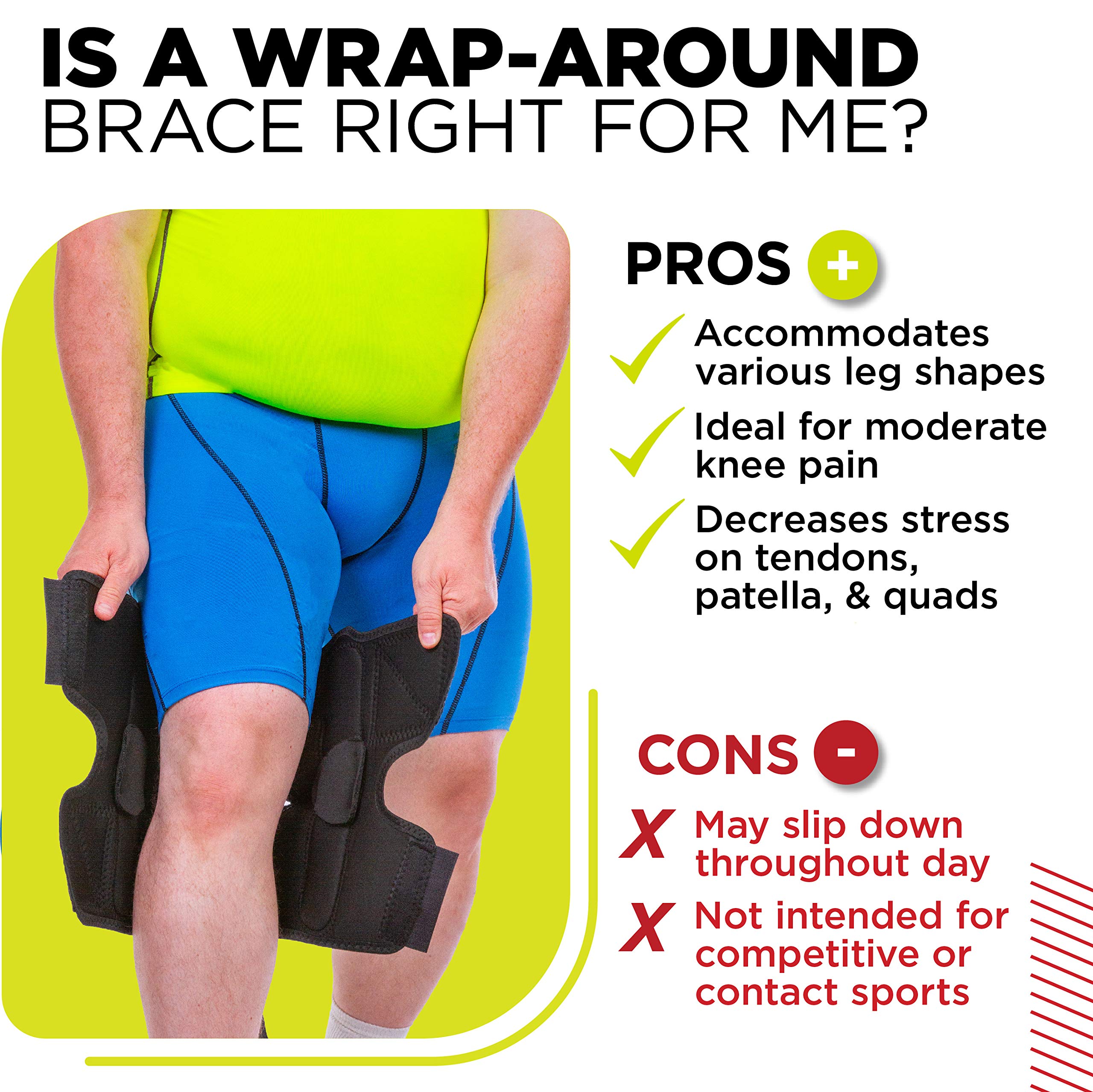 BraceAbility Obesity Hinged Knee Pain Brace - Overweight Men and Women's Wraparound Plus-Size Support for Osteoarthritis, Joint Pain, Ligament Weakness, Medial and Lateral Kneecap Instability (6XL)