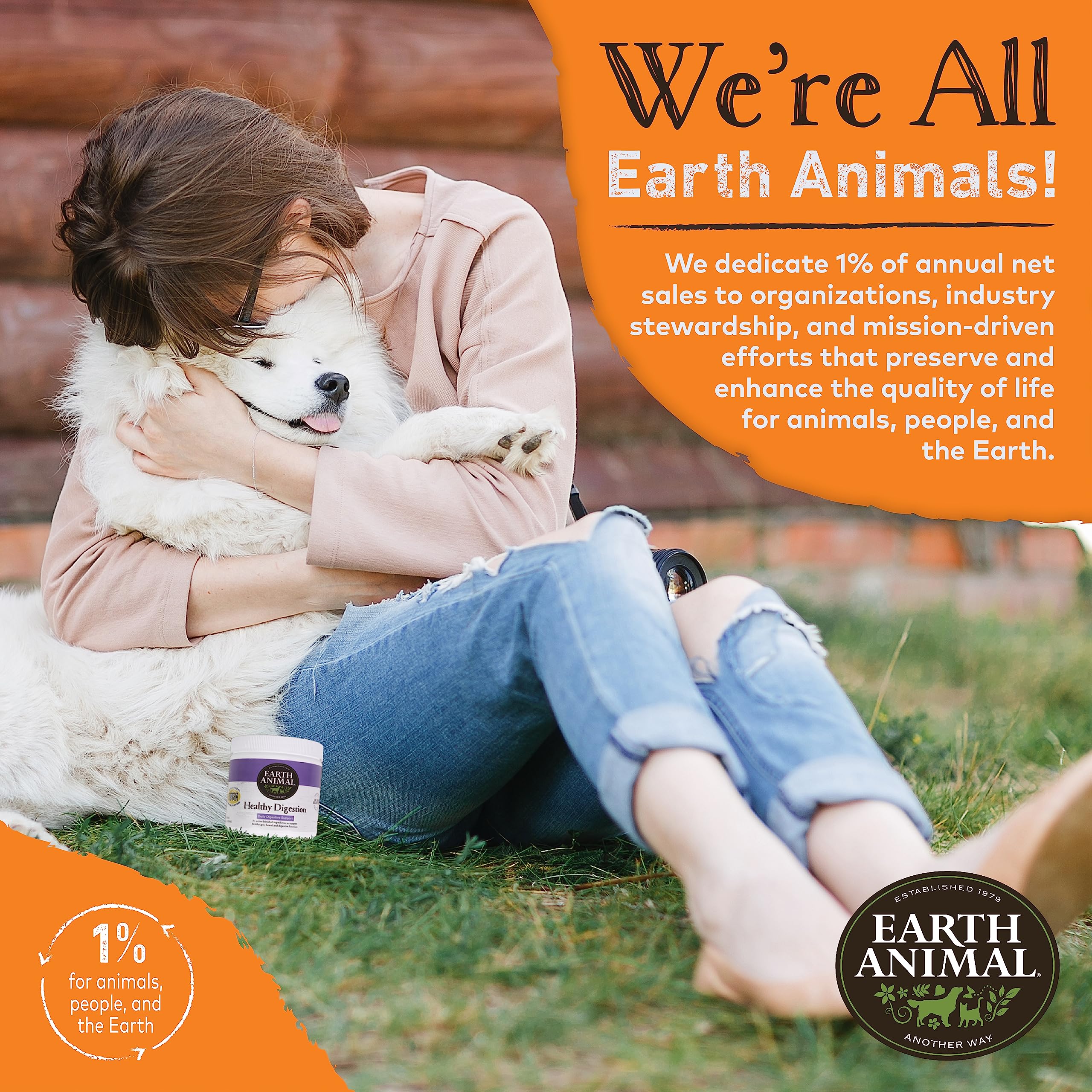Earth Animal Stop Eating Stool Nutritional Supplement for Dogs & Cats | 8 oz