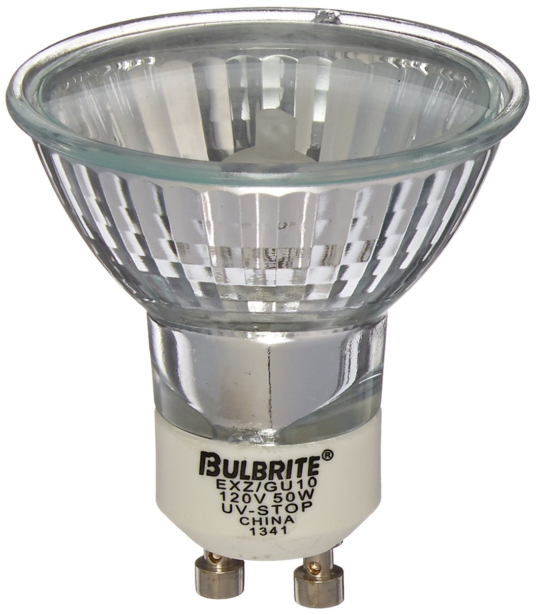 Bulbrite EXZ/GU10 Twist & Lock Bi-Pin Base (GU10) Light_Bulb, 50 Watt, Clear