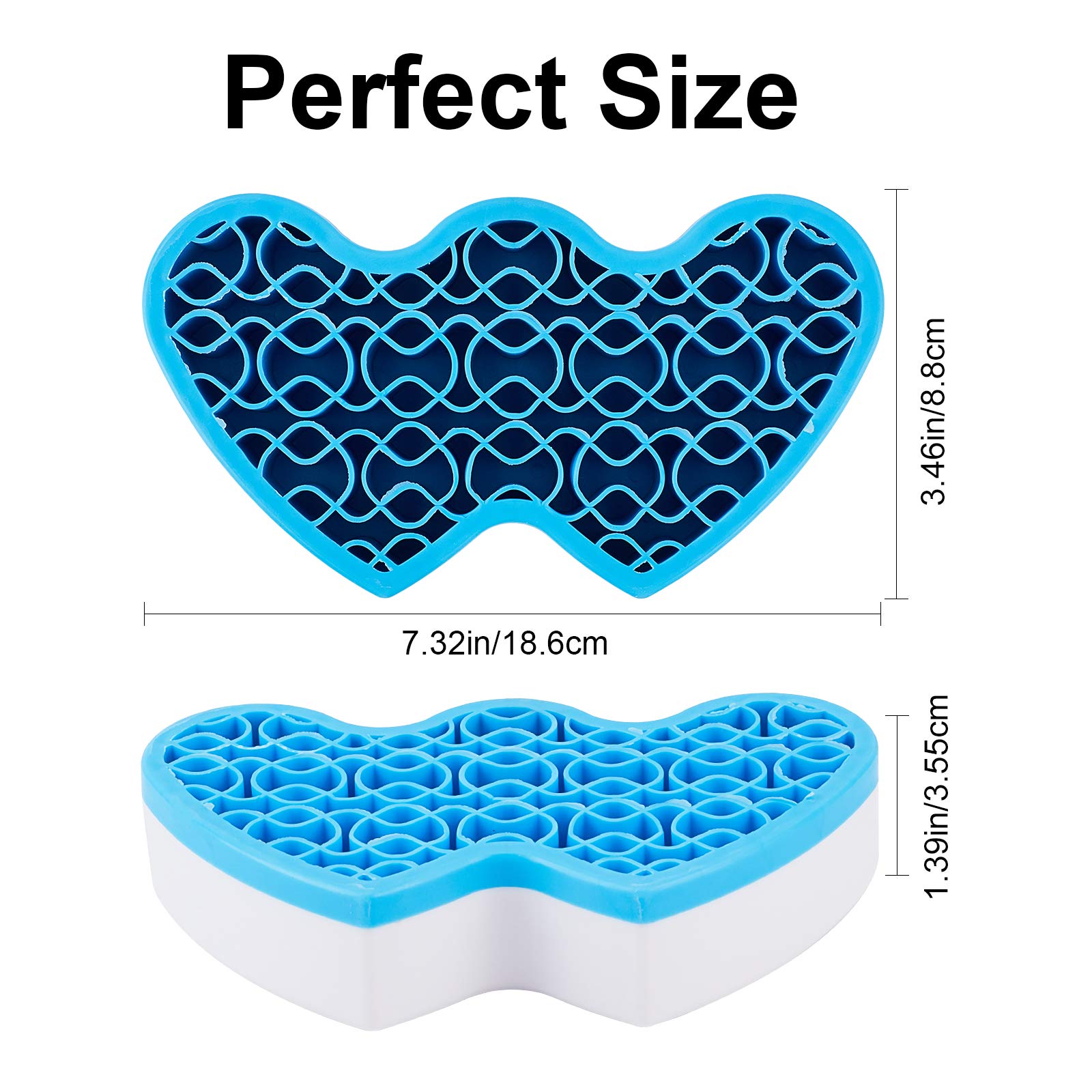 GORGECRAFT Sew Desktop Organizers Silicone Makeup Brush Holder Multipurpose Painting Pen Stand Holder Cosmetic Storage Box for Stash and Store (Blue)