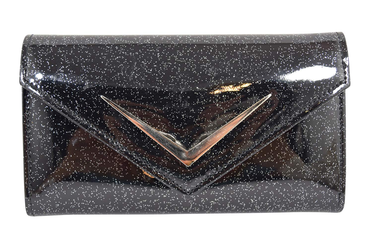 Liquorbrand Bonneville Glitter PVC with metal chevron logo Wallet