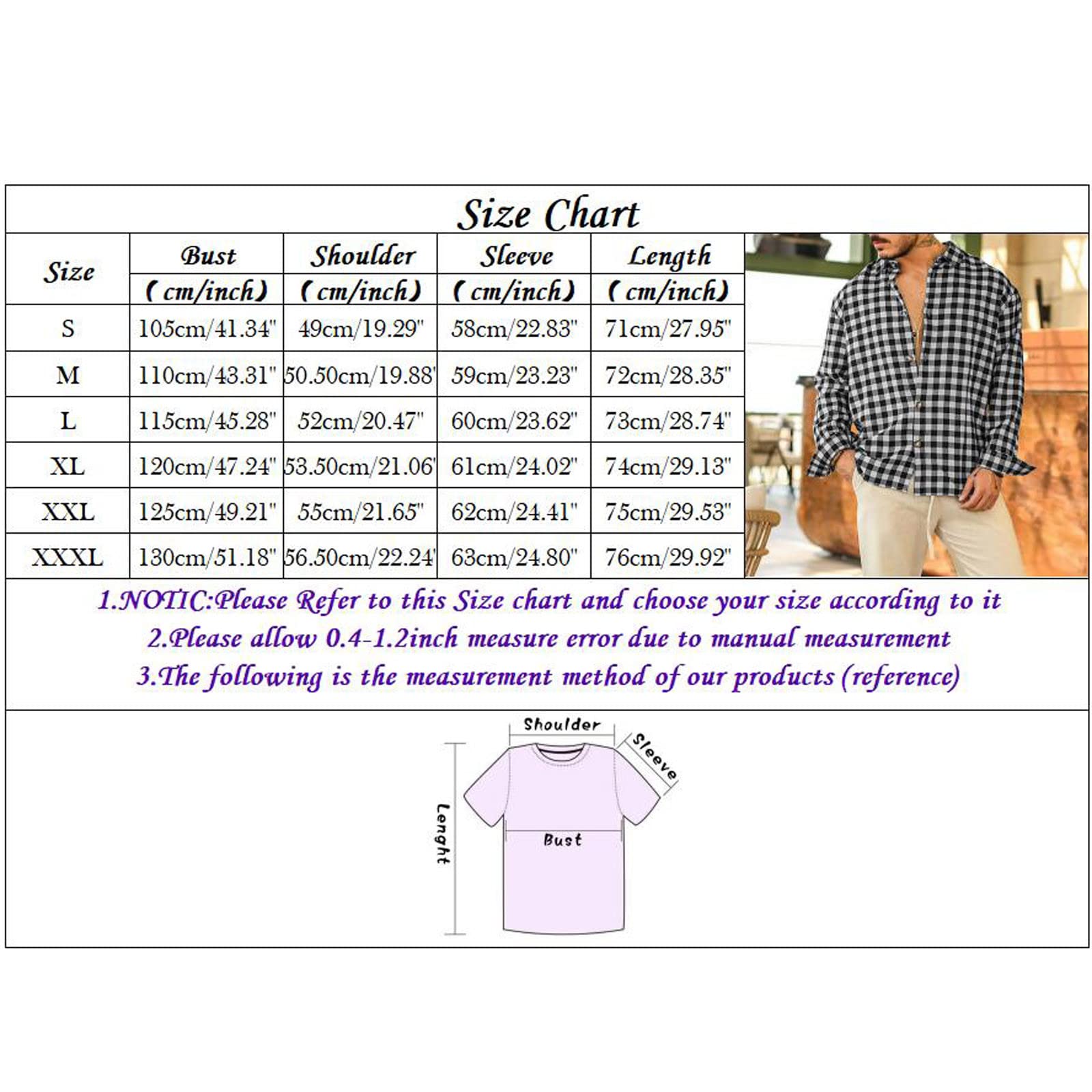Button Up Shirt Men,Flannel Brushed Plaid Button Down Long Sleeve Coat Wool Plaid Shirt Coats Shirt Autumn and Winter