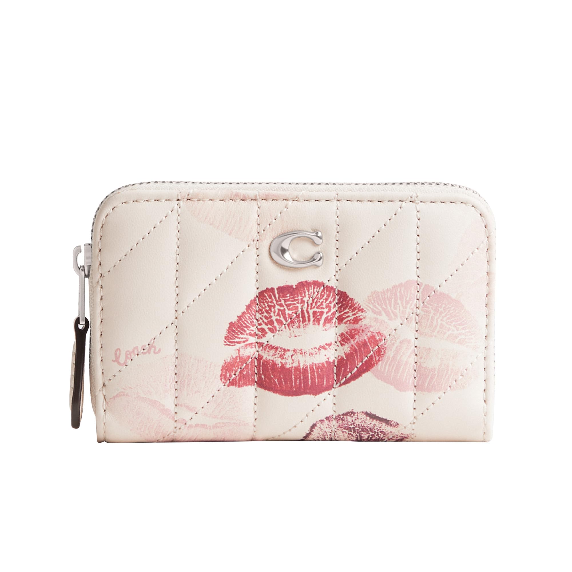 Coach Small Zip Around Card Case, Chalk Multi