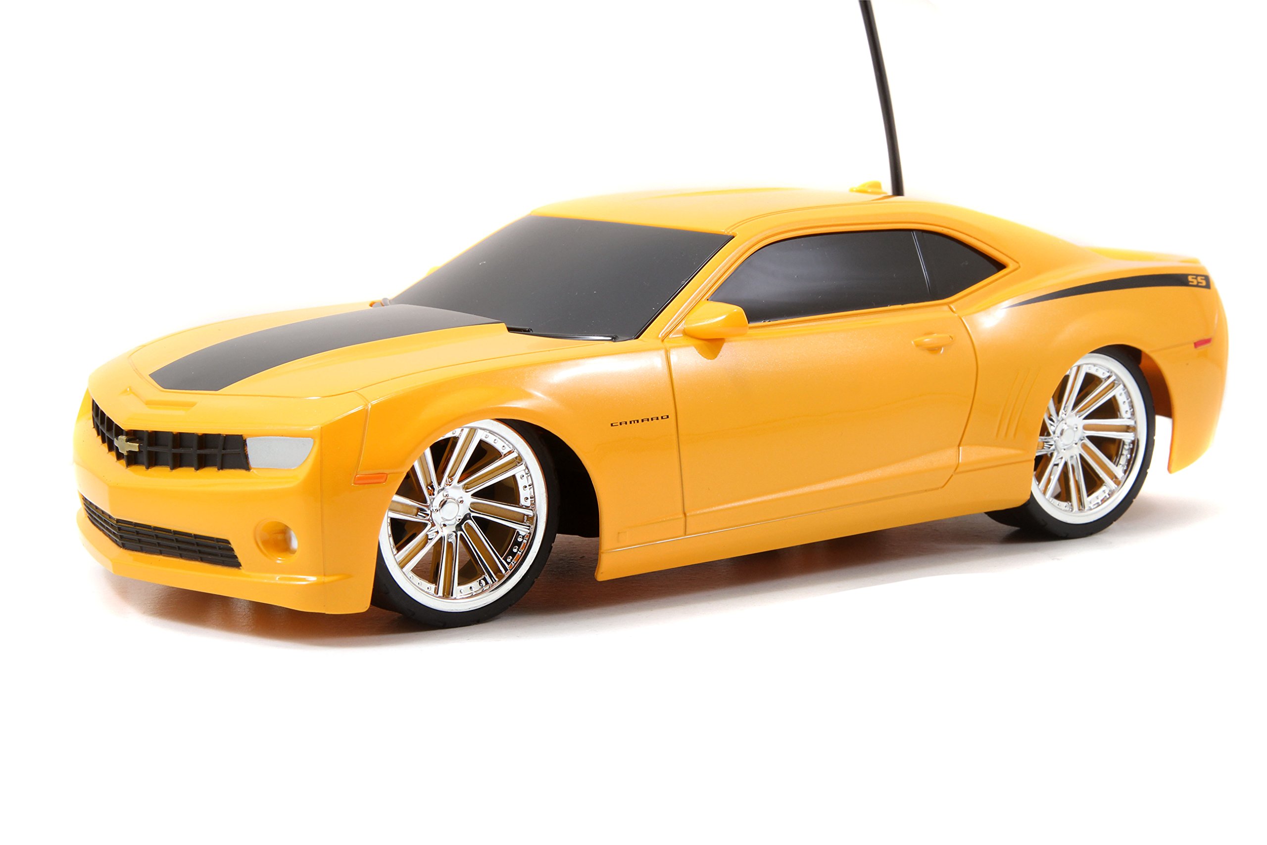 Jada Toys HyperChargers 2010 Chevy Camaro SS BTM Remote Controlled Vehicle (1:16), Yellow, Medium