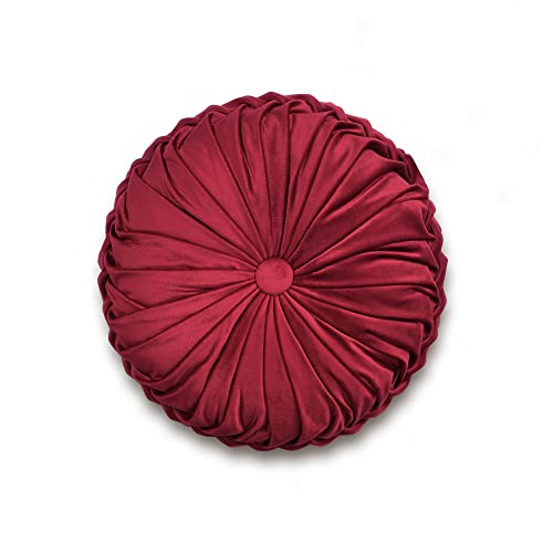 Lush Decor Decorative Pillow, 15" Round, Red