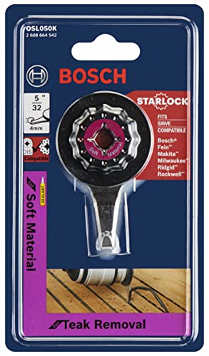 BOSCH OSL050K 1-Piece 1/2 In. Starlock Oscillating Multi Tool Soft Materials Bi-Metal Teak Sealant-Removal Knife for Removing Caulk and Sealants