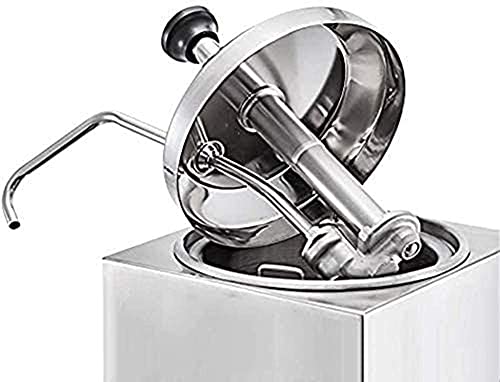 SXFYWYM Sauce and Cheese Warmer Pump Dispenser Hot Fudge Warmer Stainless Steel Spout Heater for Hot Fudge Nacho Cheese Caramel Chocolate Melter for Candy Making