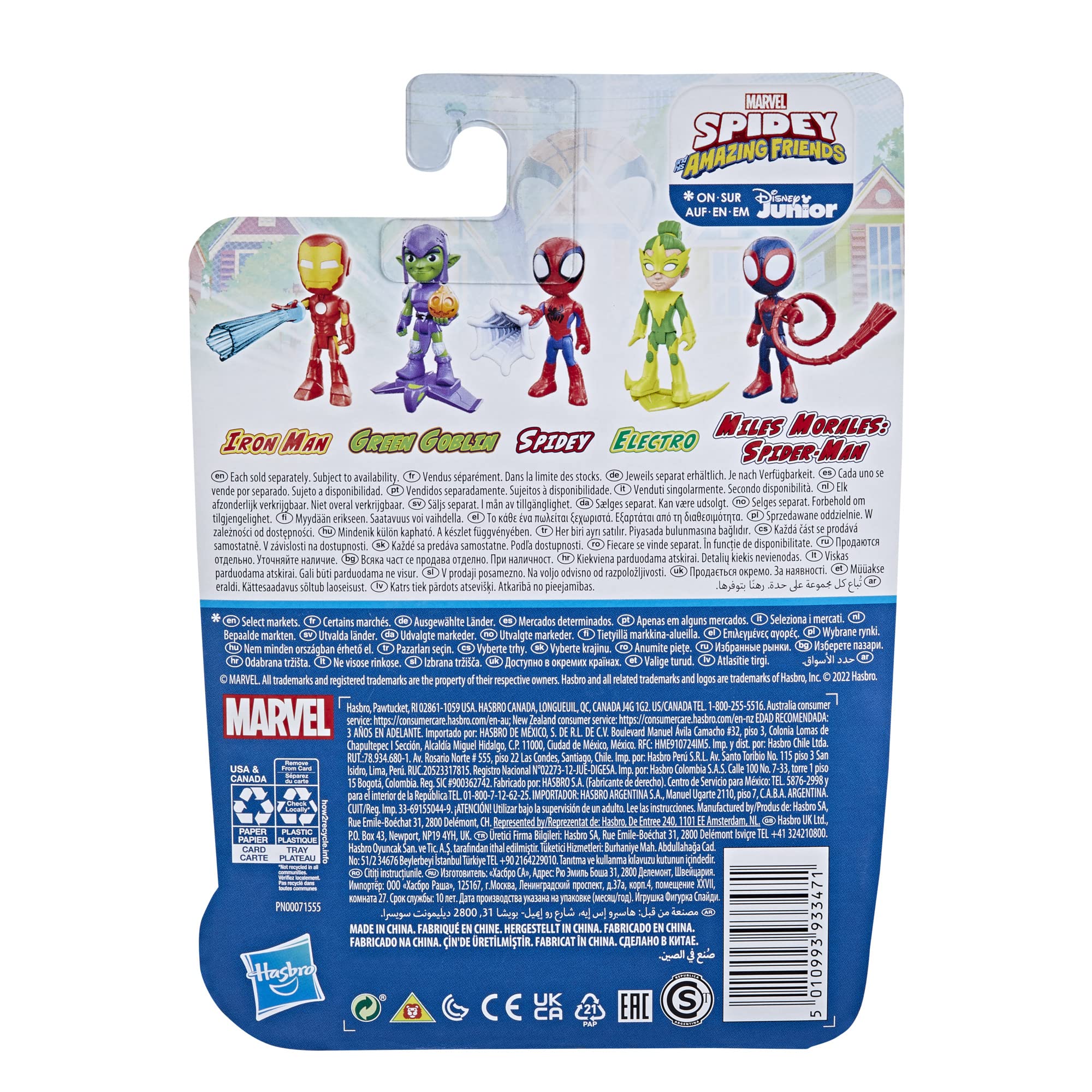 Marvel Spidey and His Amazing Friends Iron Man Action Figure with Accessory, 4-Inch, Preschool Super Hero Toys, Christmas Stocking Stuffers for Kids, Ages 3+