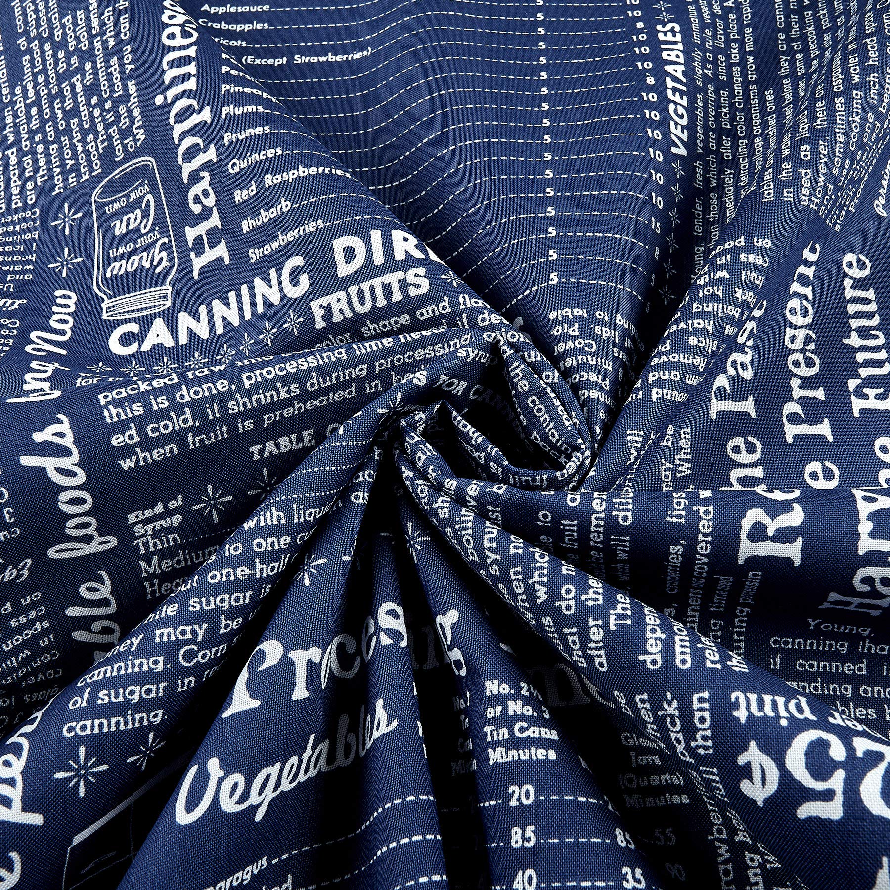 Farm Girl Vintage Canning Denim, Quilting Fabric by the Yard