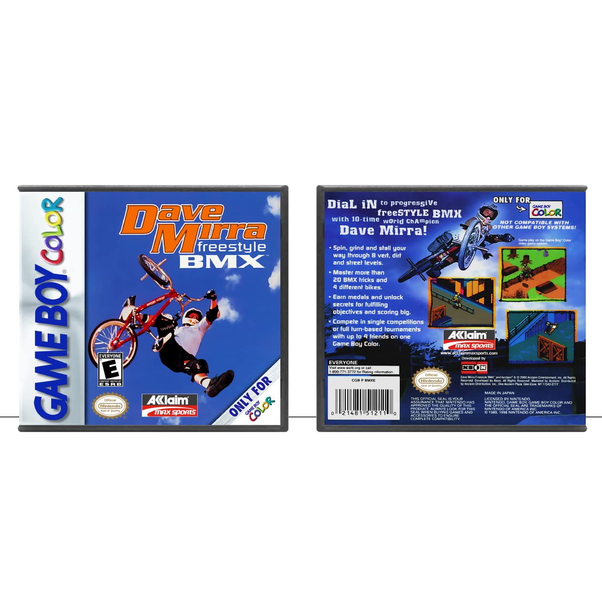 Dave Mirra Freestyle BMX | (GBC) Game Boy Color - Game Case Only - No Game