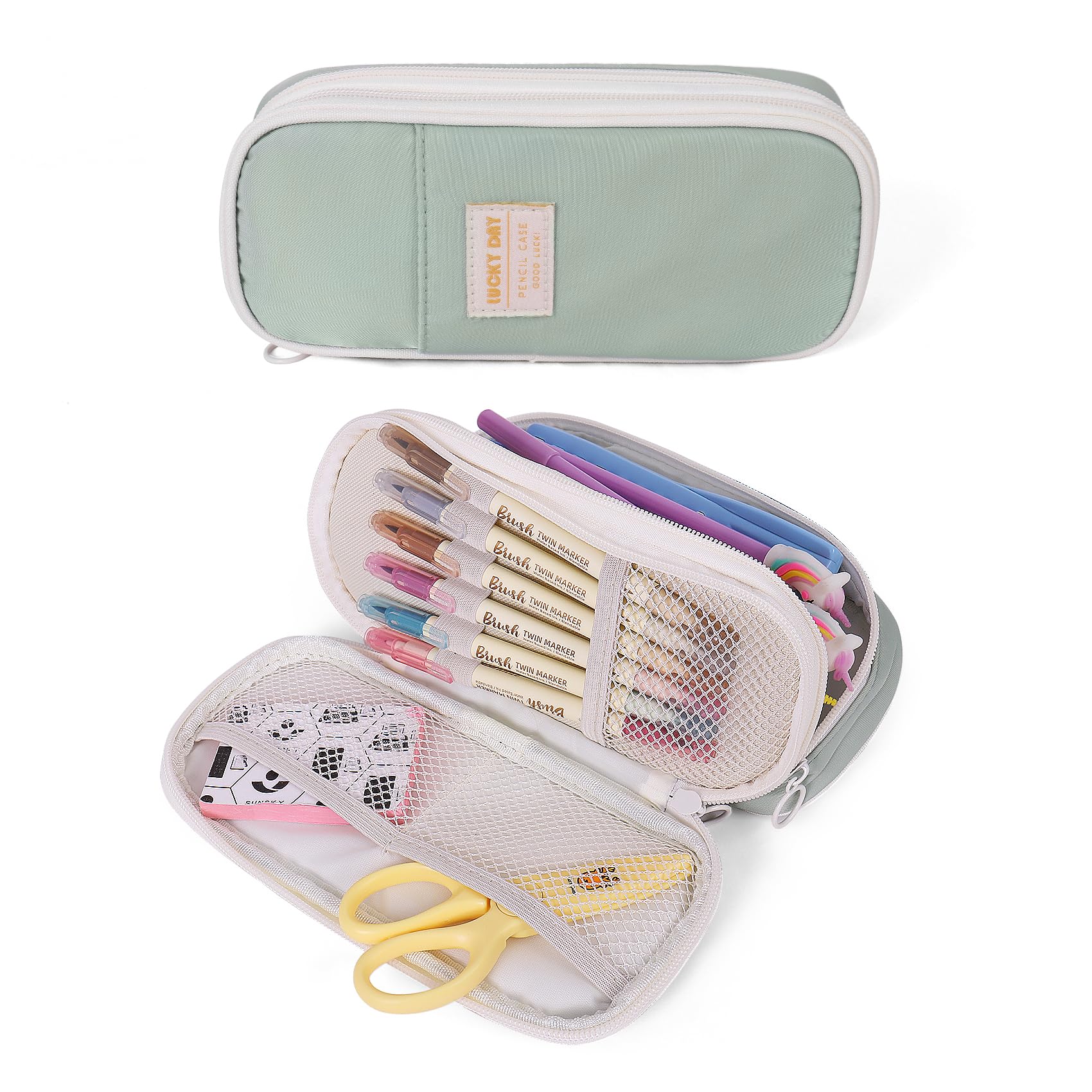 GOTOYZONE Big Capacity Pencil Case Large Pencil Pouch Storage Bag Student's Pencil Case