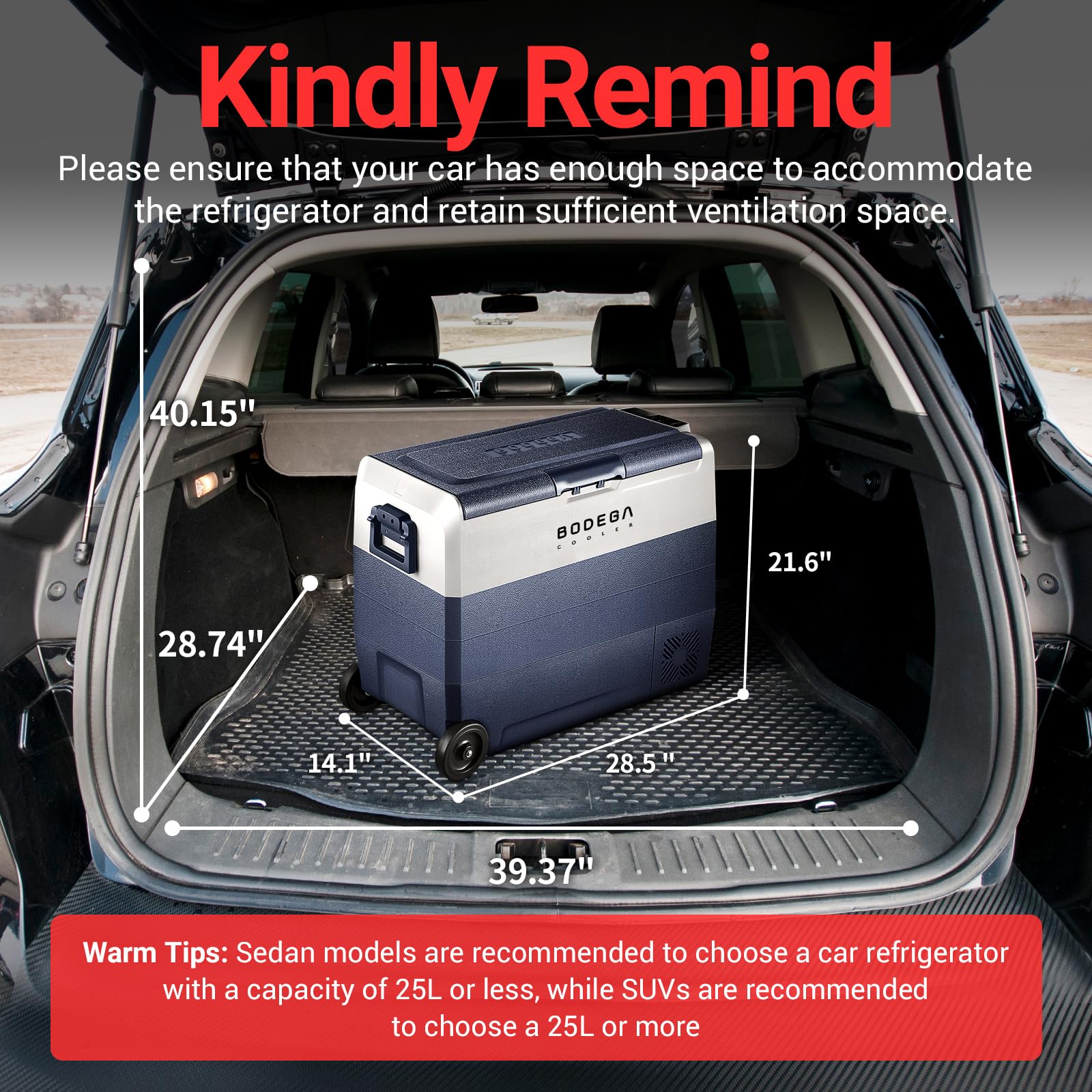 BODEGACOOLER 12 Volt Refrigerator,64 Quart Car Fridge Dual Zone WIFI APP Control,Portable Refrigerator Freezer (60L)-4℉-68℉,12v Cooler Fridge,12/24V DC and 100-240V AC for Outdoor,Camping,Travel,RV