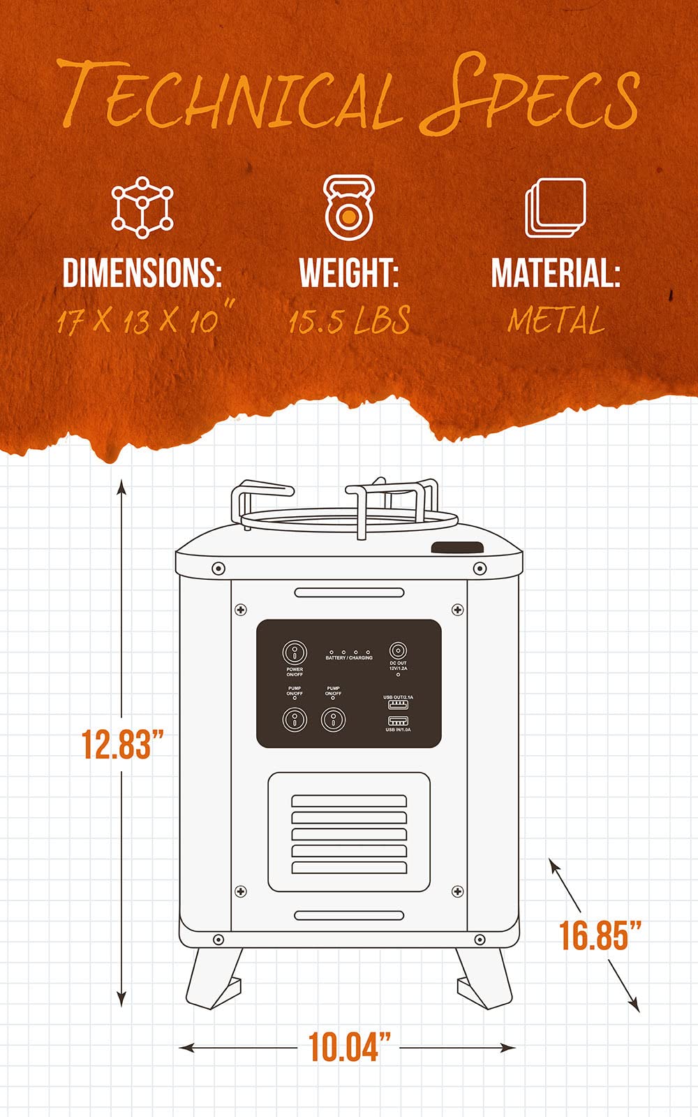 Drifters Portable Thermo-Electric Camp Stove for Wood, Pellet, Charcoal Cooking with Built-In Electricity Generator, 6000 mAH Battery and USB Plugs