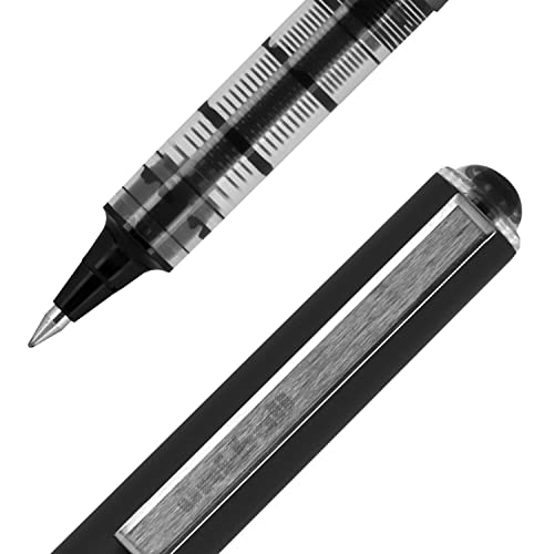 uni-ball Vision Rollerball Pens Fine Point Micro Tip, 0.5mm, Black, 4 Pack