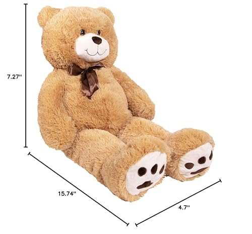 Kangaroo 36" Giant Teddy Bear Stuffed Animal - Perfect Valentine's Day Gift for Girls, Boys & Loved Ones, Large Teddy Bear, Soft Plush Toy for All Ages