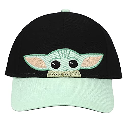 Bioworld Starwars The Mandalorian Chibi Grogu Black Trucker Hat